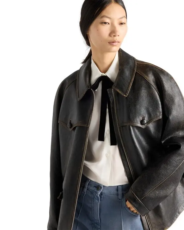 Prada Crepe De Chine Shirt - Neutral