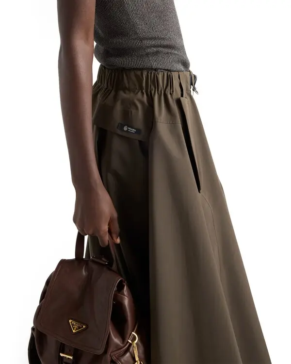 Prada Technical Fabric Circle Skirt - Green