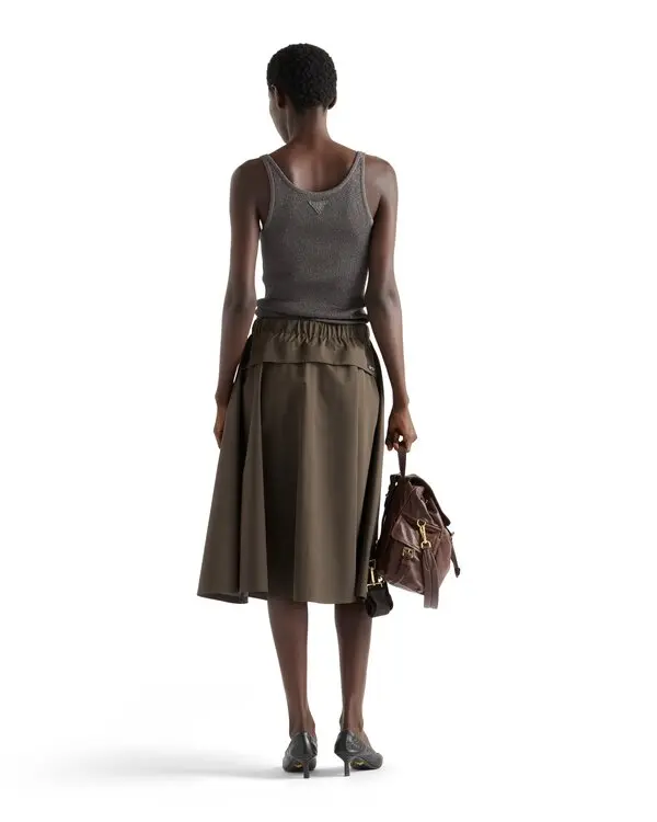 Prada Technical Fabric Circle Skirt - Green