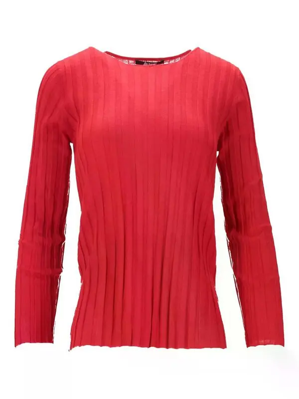 LA ROSE Ribbed Knit Top - Red