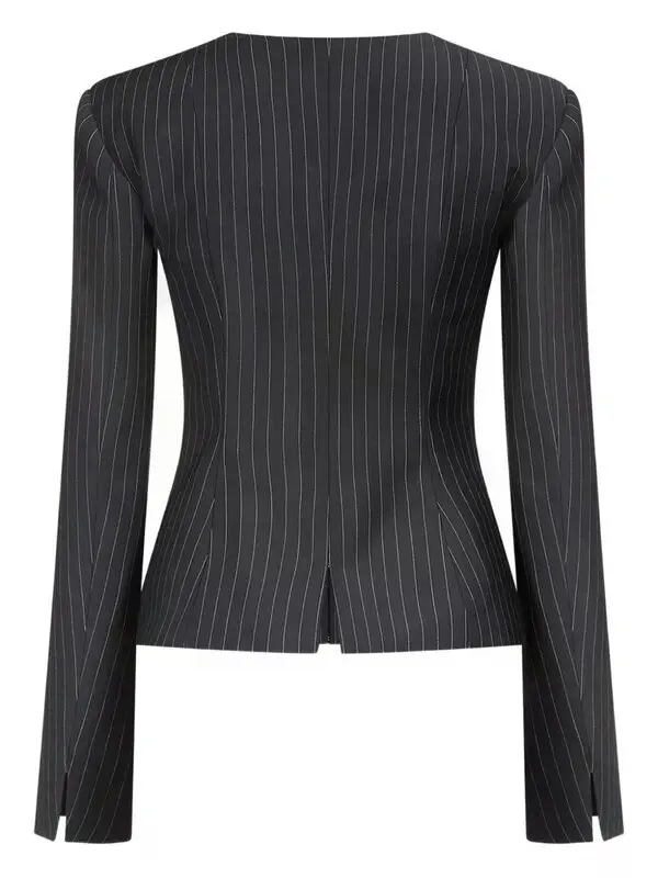 LUDOVIC DE SAINT SERNIN Rebecca Pinstripe Lace-up Jacket
