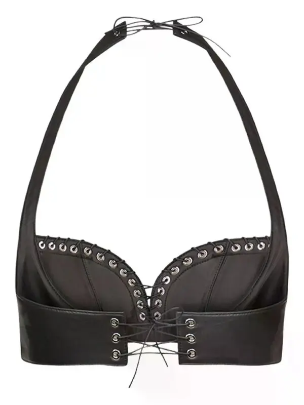 LUDOVIC DE SAINT SERNIN Robin Eyelet Leather Top
