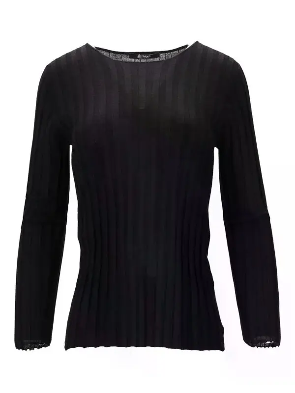 LA ROSE Ribbed Long-sleeve Sweater