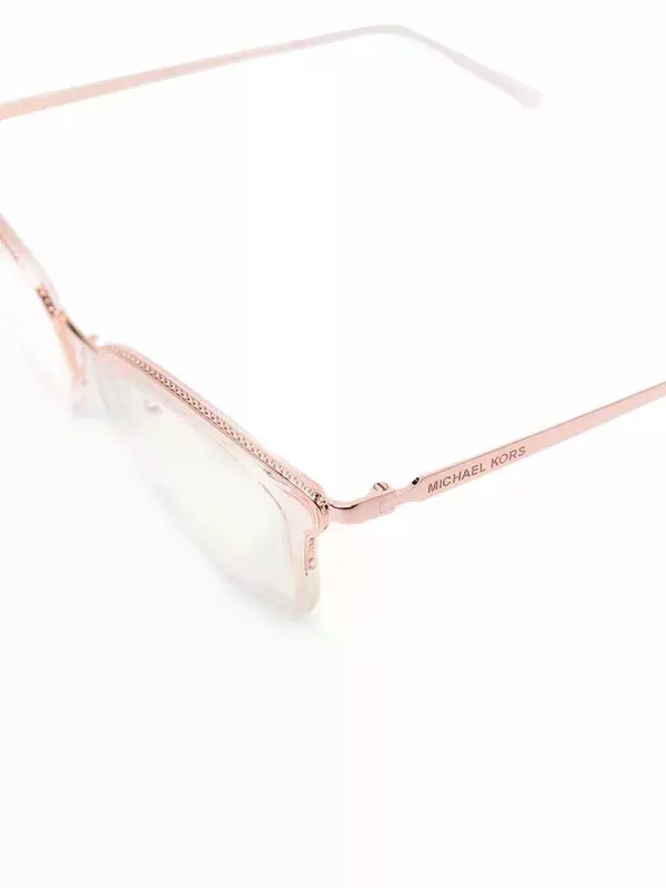 Michael Kors Round Clear-frame Glasses With Case