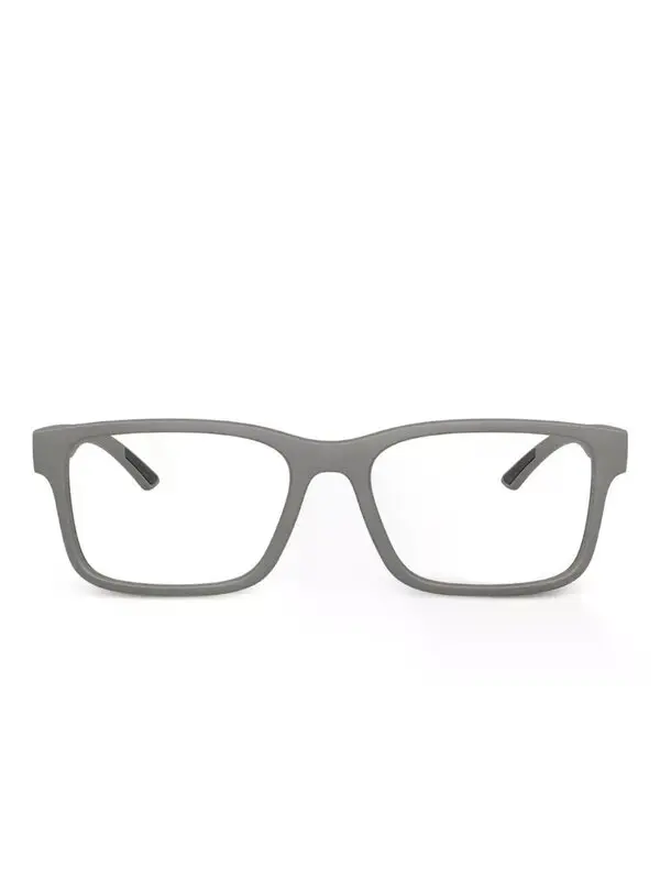 Prada Ps01rv Rectangle-frame Glasses - Grey