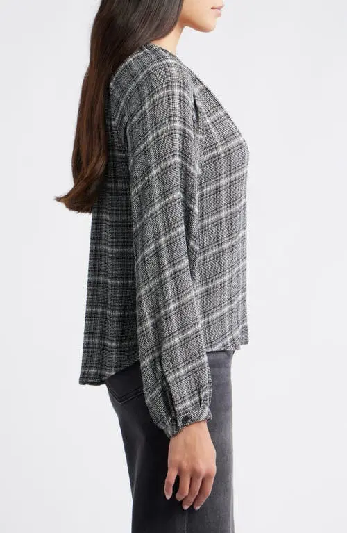 CLOTH & STONE Plaid Raglan Sleeve Shirt