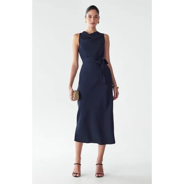 WILLA Reane Dress - Navy Blue