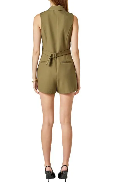 Endless Rose Single Breasted Vest Romper