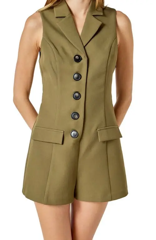 Endless Rose Single Breasted Vest Romper
