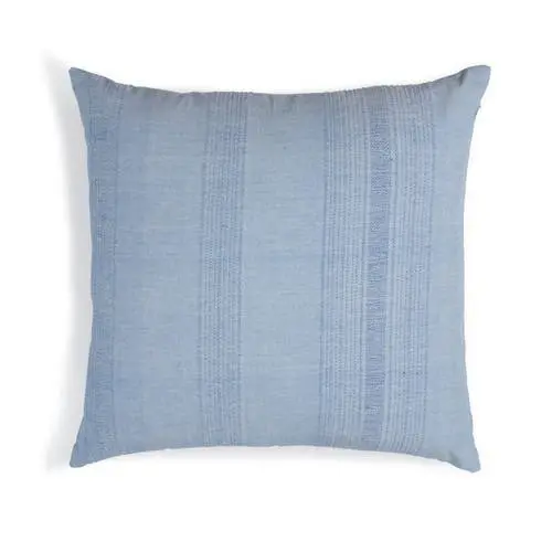 SUSTAINABLE THREADS Ecoloom Handwoven Cotton Pillow With Down-alternative Insert - Juniper Berry