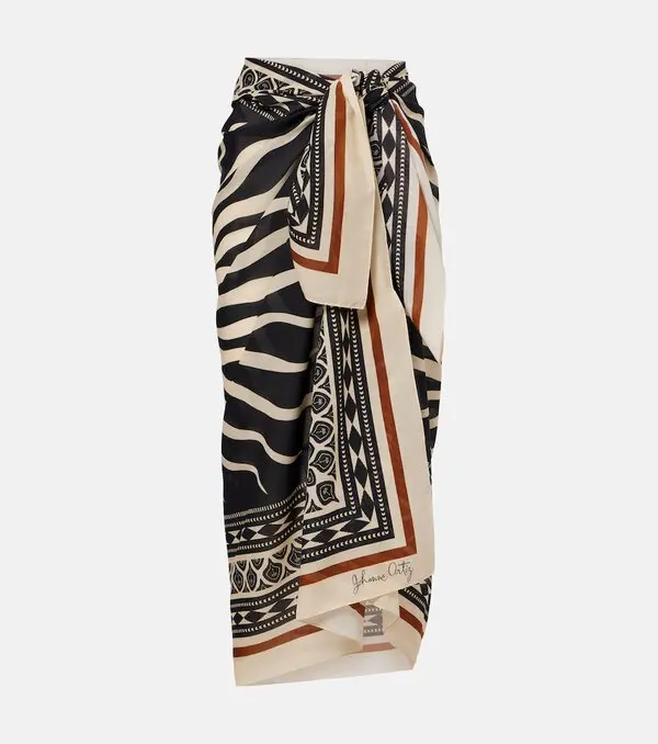 Johanna Ortiz Printed Cotton Beach Cover-up - Black