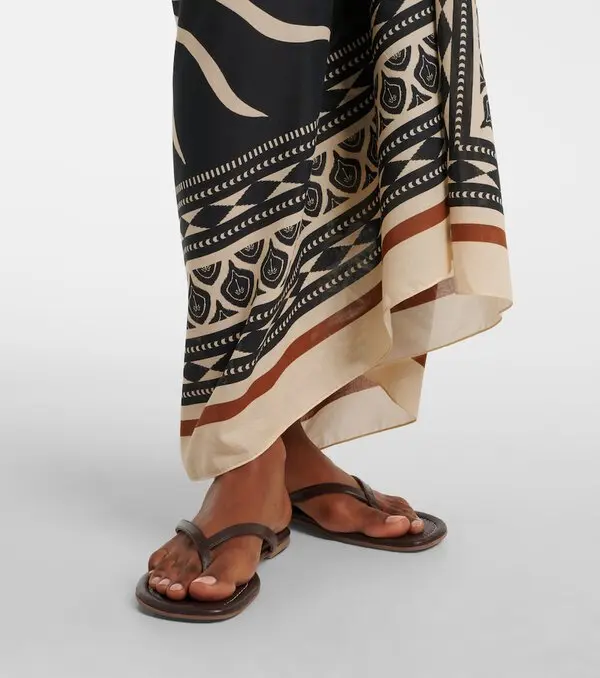 Johanna Ortiz Printed Cotton Beach Cover-up - Black