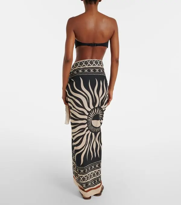 Johanna Ortiz Printed Cotton Beach Cover-up - Black