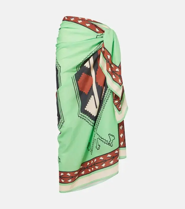 Johanna Ortiz Printed Cotton Beach Cover-up - Green