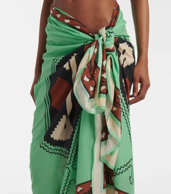 Johanna Ortiz Printed Cotton Beach Cover-up - Green
