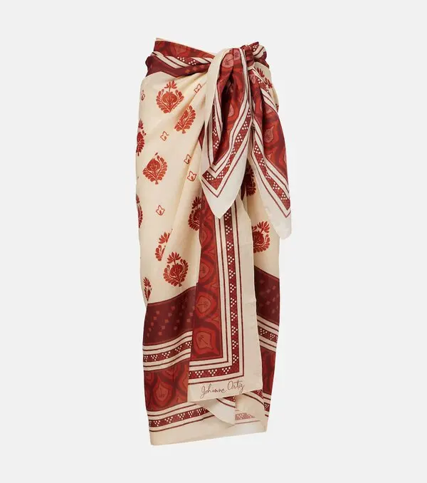 Johanna Ortiz Printed Cotton Beach Cover-up - Red