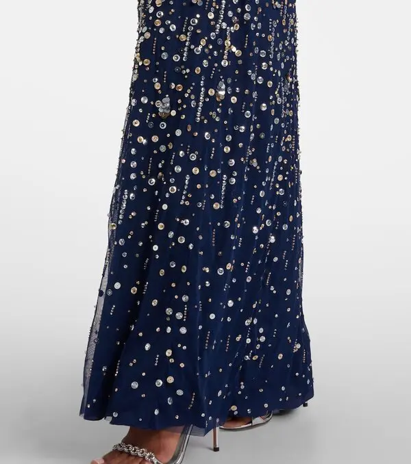 Jenny Packham Sylvie Embellished Gown - Blue