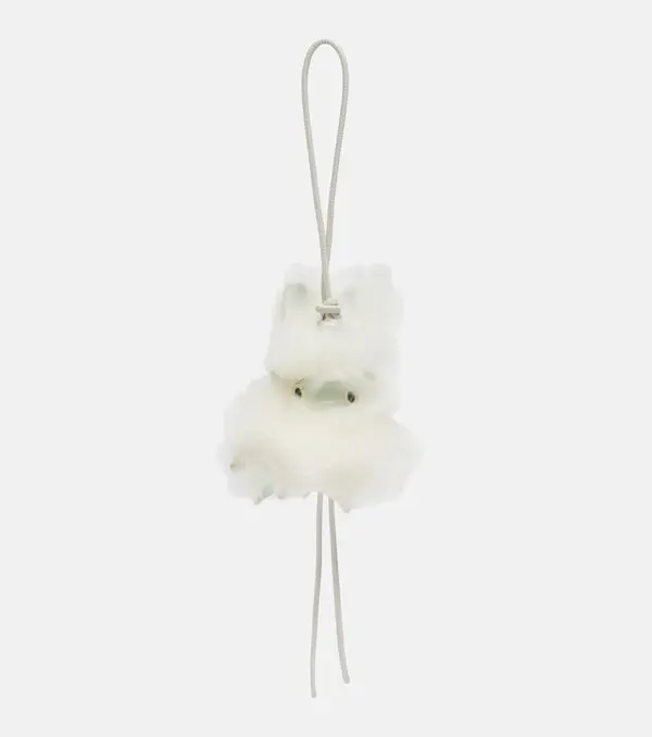 Loewe Bunny Shearling Bag Charm - White