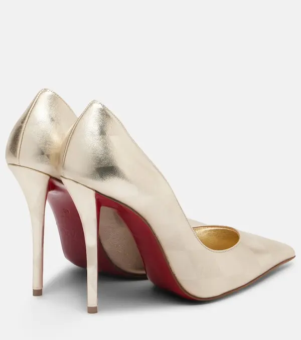 CHRISTIAN LOUBOUTIN Miss Z Metallic Leather Pumps - Gold