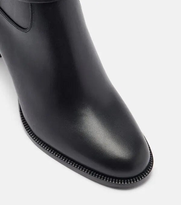 CHRISTIAN LOUBOUTIN Dianouchette 70 Leather Ankle Boots - Black