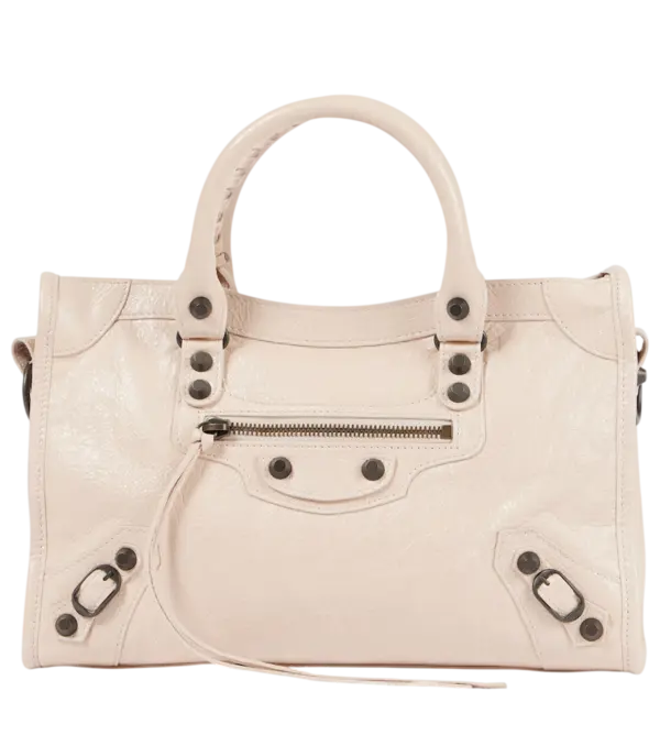 Balenciaga Le City Small Leather Tote Bag - Beige