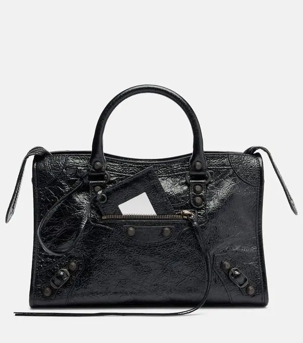 Balenciaga Le City Small Leather Tote Bag - Black