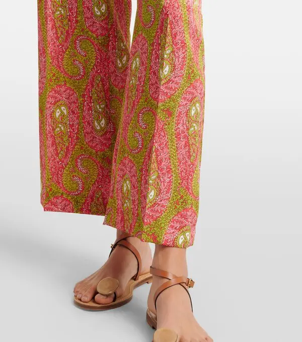 Etro Paisley Bootcut Pants - Pink