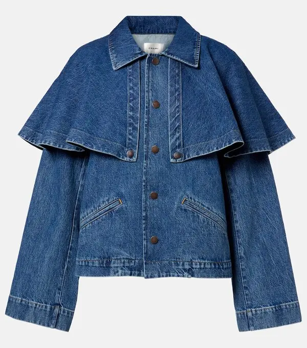 FRAME Cape Denim Jacket - Blue