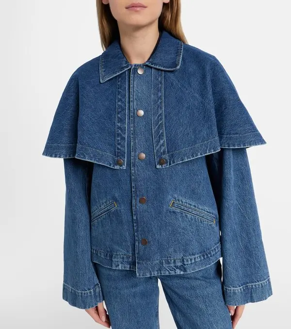 FRAME Cape Denim Jacket - Blue
