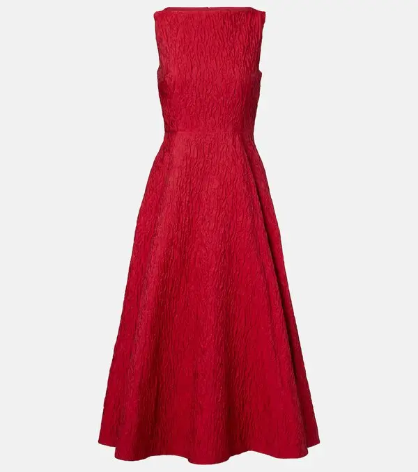 ROKSANDA Tera Cloqué Midi Dress - Red