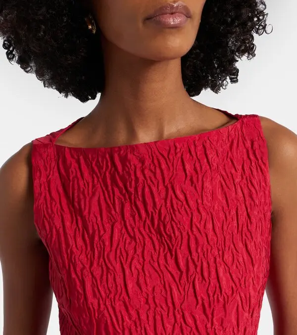ROKSANDA Tera Cloqué Midi Dress - Red