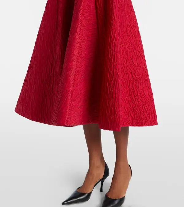 ROKSANDA Tera Cloqué Midi Dress - Red