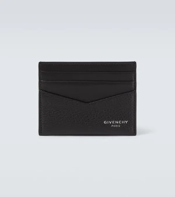 Givenchy Logo Leather Card Holder - Black