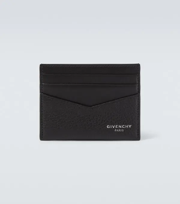 Givenchy Logo Leather Card Holder - Black