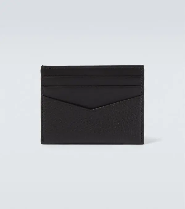 Givenchy Logo Leather Card Holder - Black
