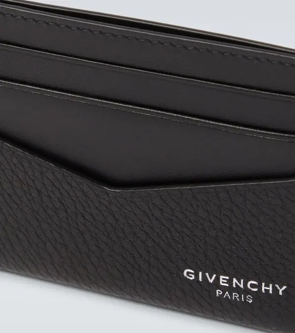 Givenchy Logo Leather Card Holder - Black
