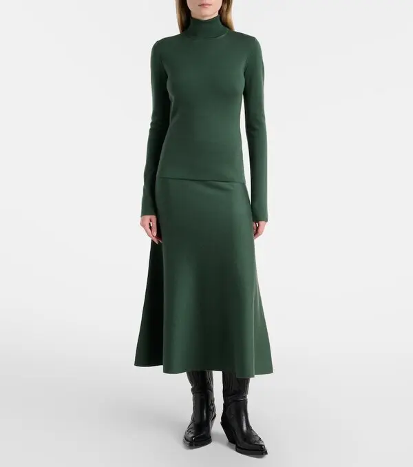 Gabriela Hearst Wool, Cashmere, And Silk Turtleneck Top
