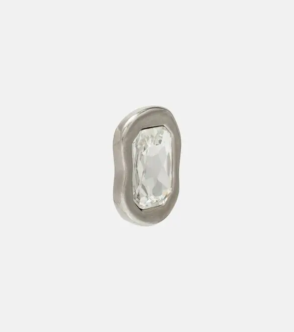 Givenchy Sculptural Crystal Embellished Earrings - Silver