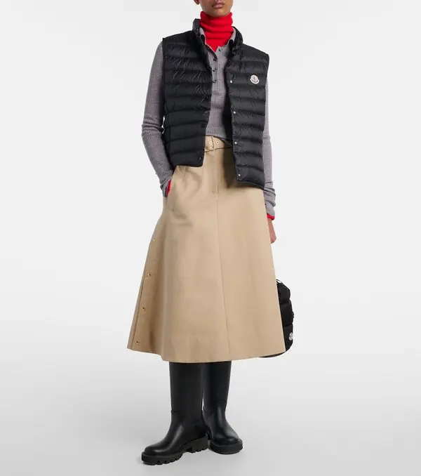 Moncler Liane Cropped Down Vest - Black