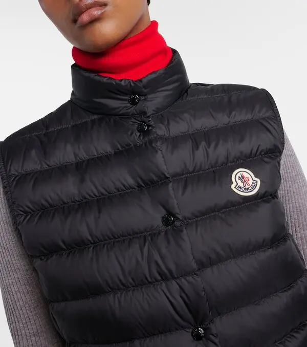 Moncler Liane Cropped Down Vest - Black