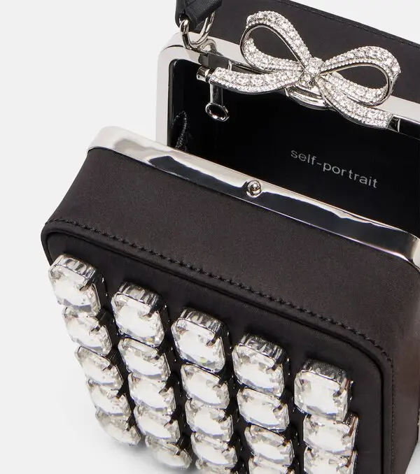 SELF-PORTRAIT Crystal-embellished Box Bag With Top Handle