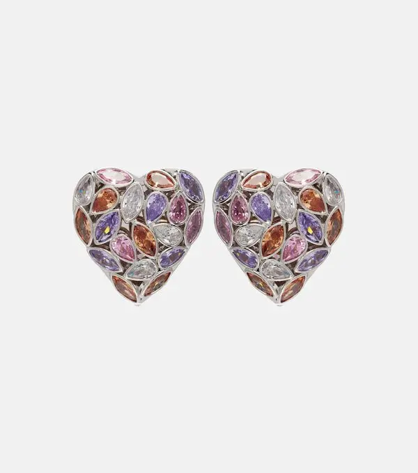 SELF-PORTRAIT Crystal-embellished Stud Earrings - Multicoloured