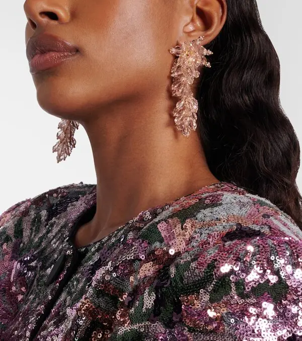 SELF-PORTRAIT Crystal-embellished Drop Earrings