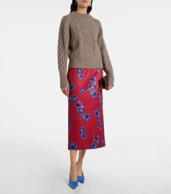 EMILIA WICKSTEAD Emory Cable-knit Wool Sweater