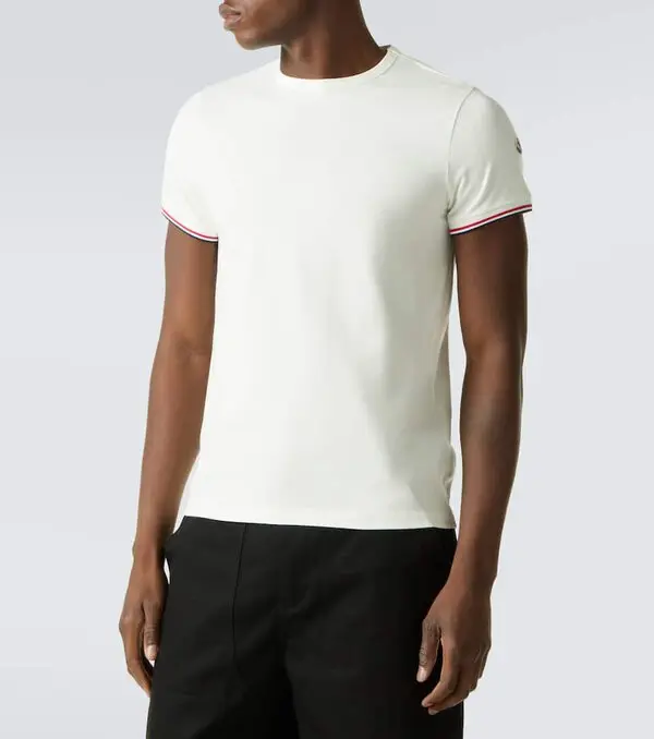 Moncler Cotton-blend Jersey T-shirt - White