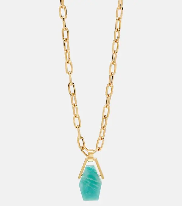 La DoubleJ Portal-plated Chain Necklace - Gold