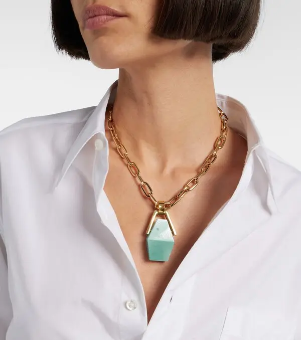 La DoubleJ Portal-plated Chain Necklace