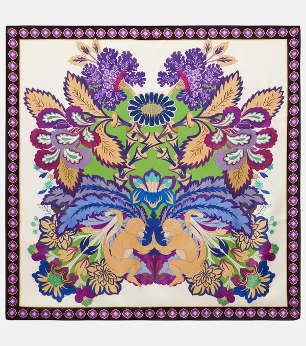 La DoubleJ Printed Silk Twill Scarf - Multicoloured