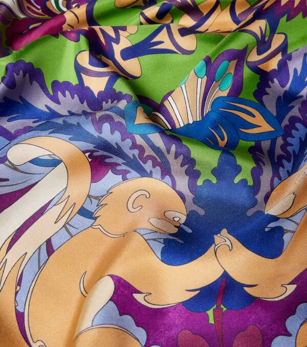 La DoubleJ Printed Silk Twill Scarf