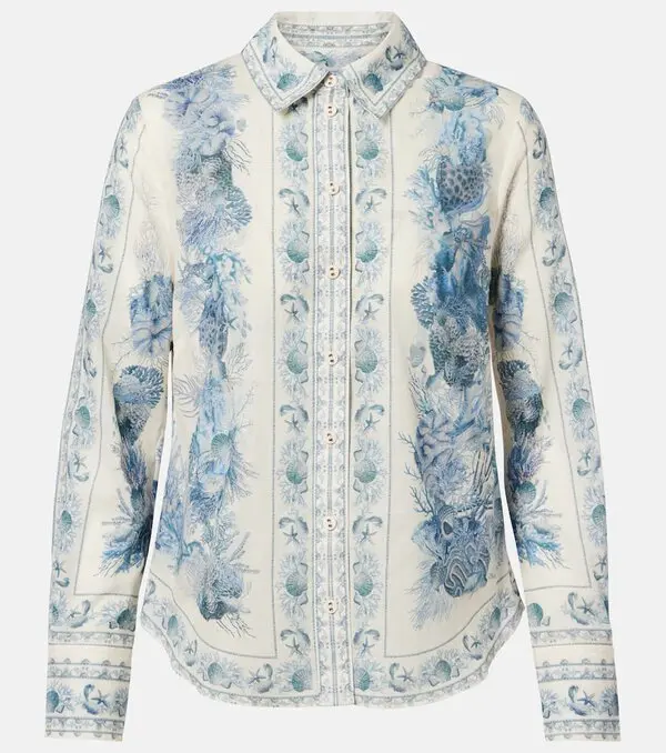 Zimmermann Wanderlust Cotton Shirt - Blue